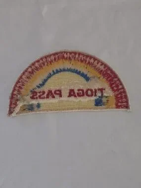 Bags | Vintage Tioga Pass Halfmoon Patch In Red Yellow Blue With White ...